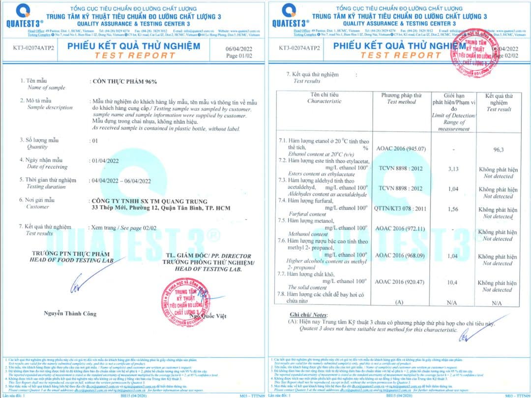 Báo giá cồn ethanol 90 độ tại TPHCM | Giao hàng miễn phí