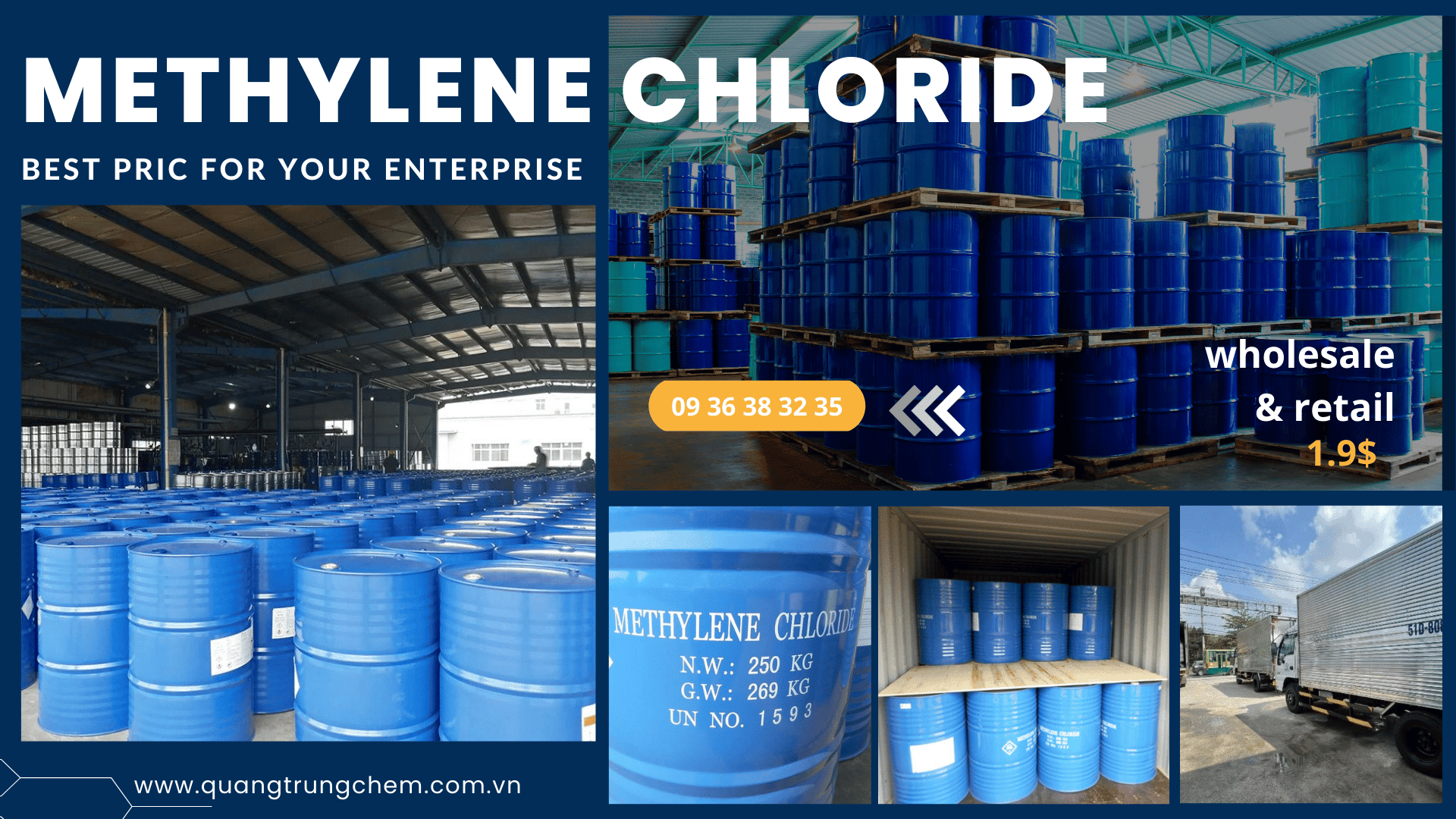 Công dụng & Tính chất Methylene Chloride (MC) | Chất tẩy sơn công nghiệp