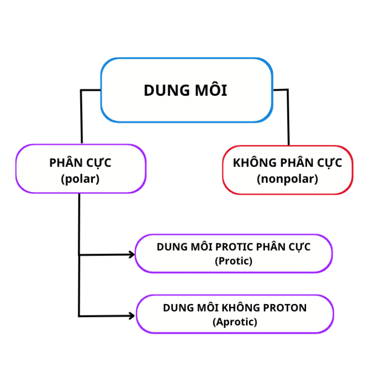 Sự khác biệt giữa dung môi protic và aprotic